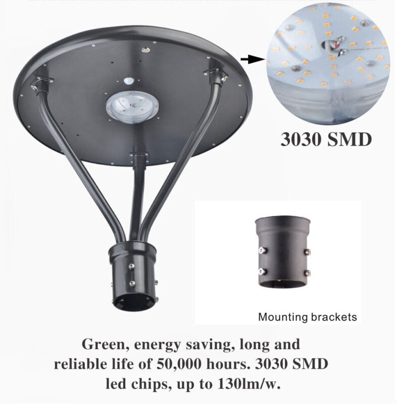 USA Stock 40W 5000K Solar Post Top Light IP65 for Courtyard Garden ...