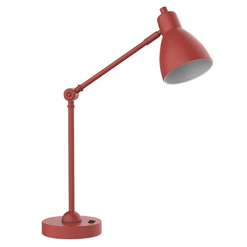 Matte Coral Table Lamp with Fixed Arm | Green Energy Products