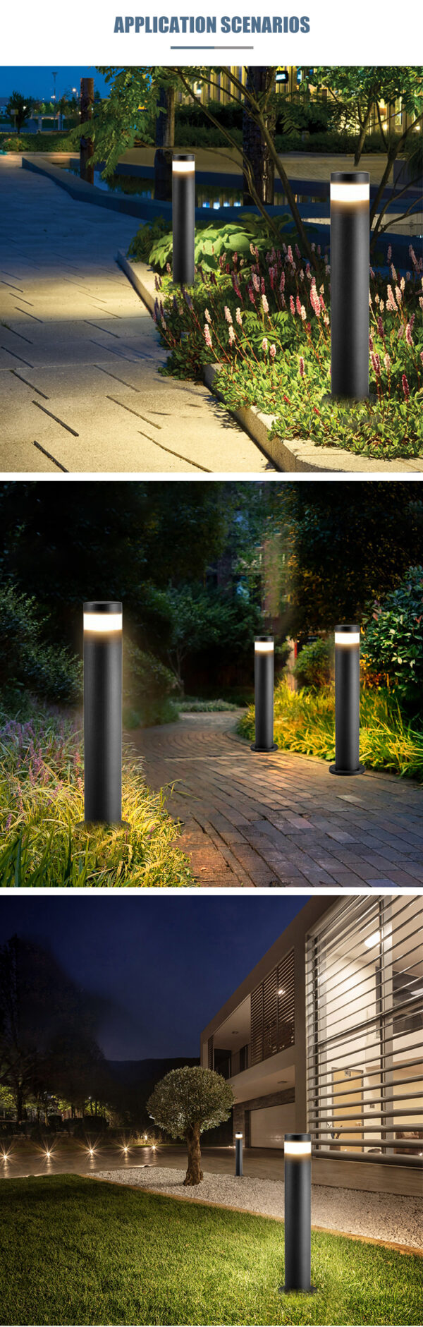 Outdoor Bollard Lights 20W IP66 5000K with Alluminum Alloy | Green ...